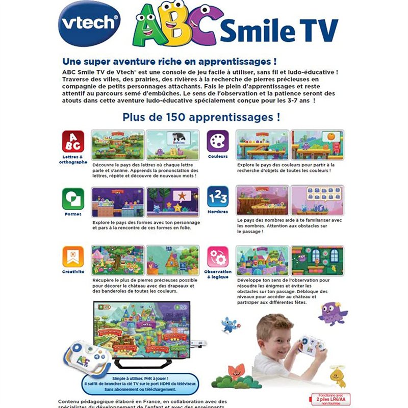 VTech - ABC Smile TV, Ma Première Console TV Éducative, Cons | Isleden